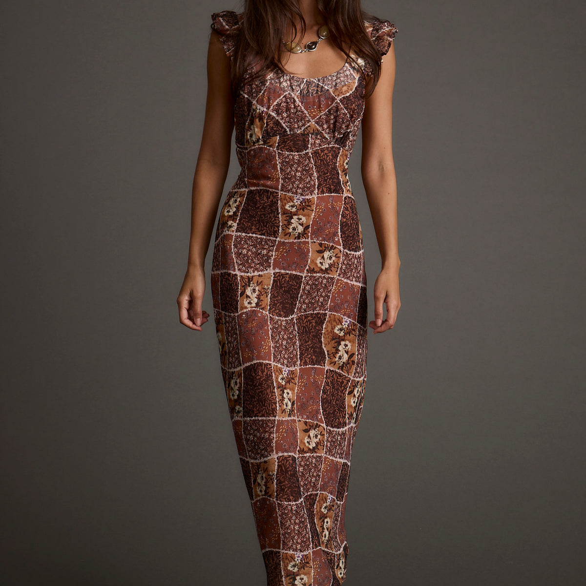 Bree Patchwork Midi Dress – 12th Tribe
