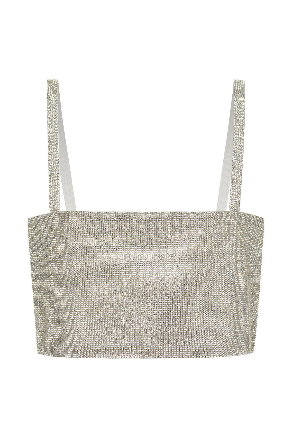 Shira Silver Rhinestone Crop Top – 12th Tribe