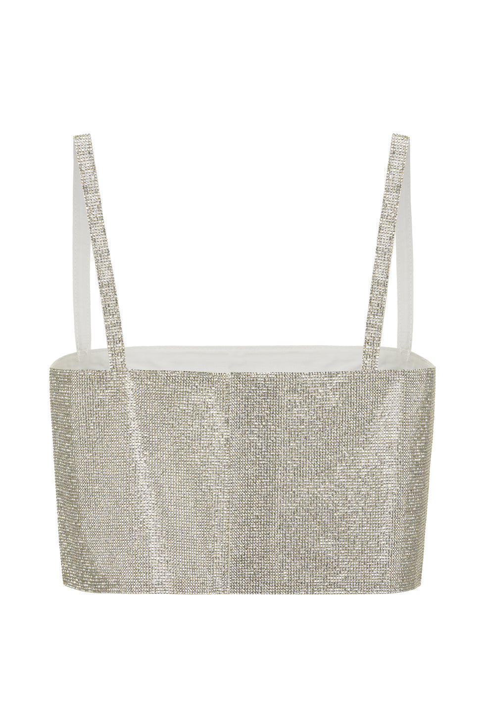 Shira Silver Rhinestone Crop Top – 12th Tribe