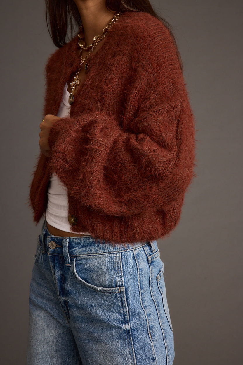 Archie Rust Cropped Cardigan – 12th Tribe