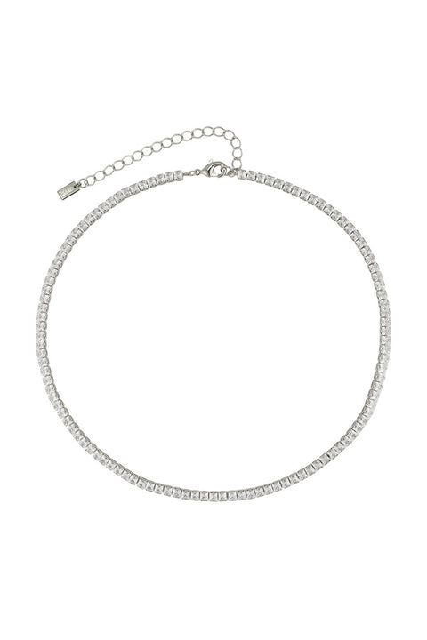 Blair Silver Rhinestone Tennis Necklace – 12th Tribe