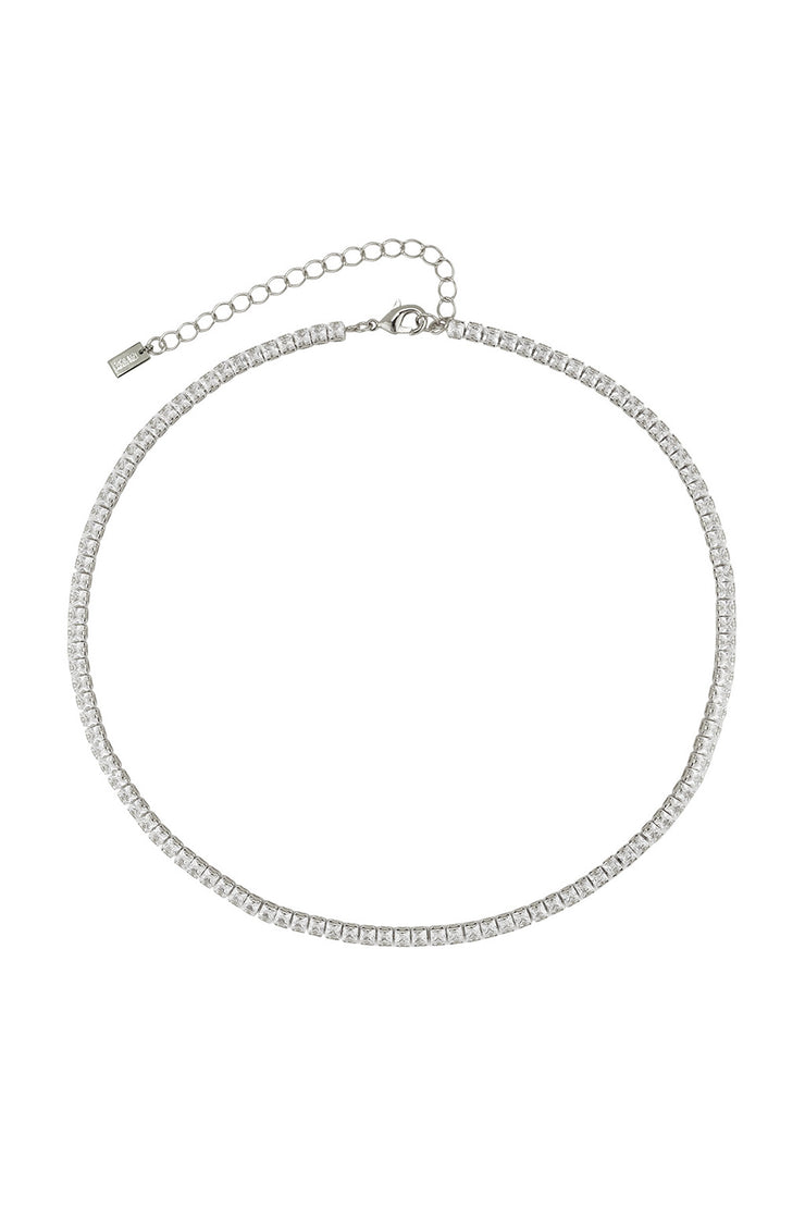 Blair Silver Rhinestone Tennis Necklace – 12th Tribe