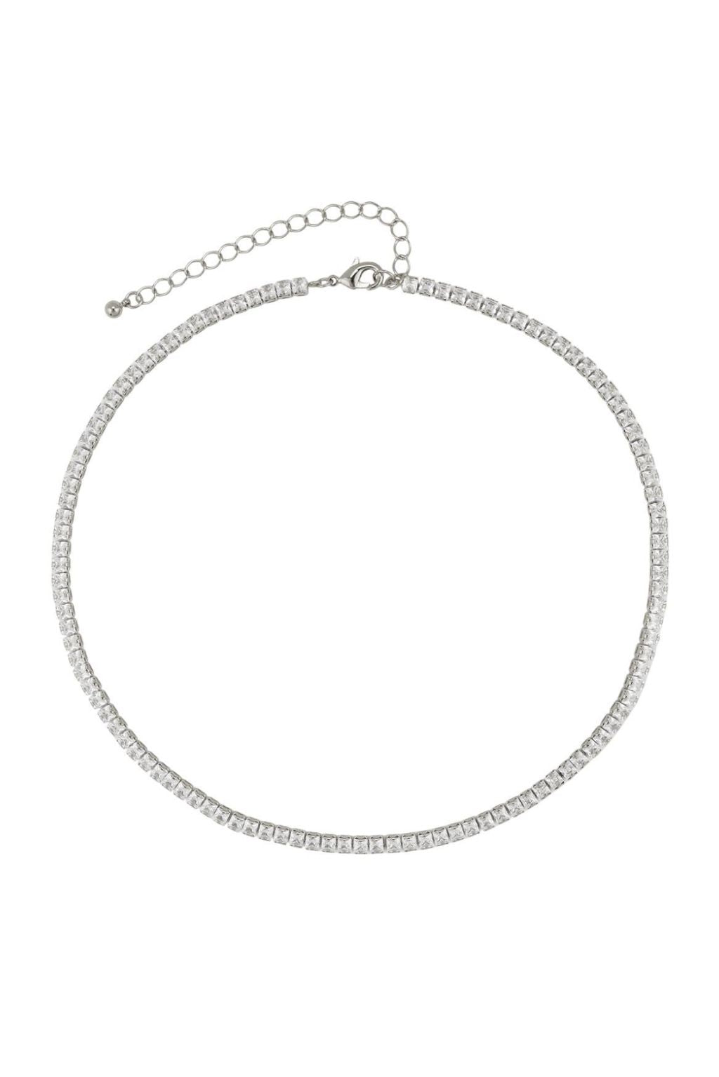 Blair Silver Rhinestone Tennis Necklace – 12th Tribe