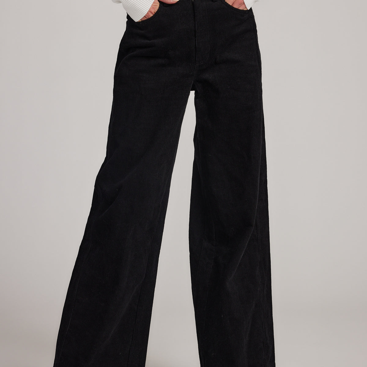 Clarence Black Corduroy Pants – 12th Tribe