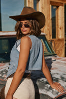 Diane Blue Denim Vest – 12th Tribe