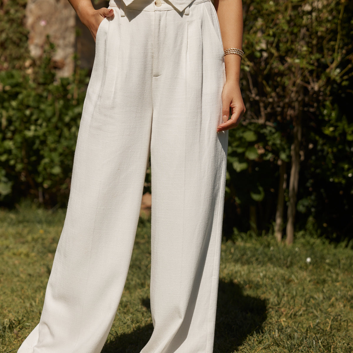 Diane White Linen Trouser – 12th Tribe