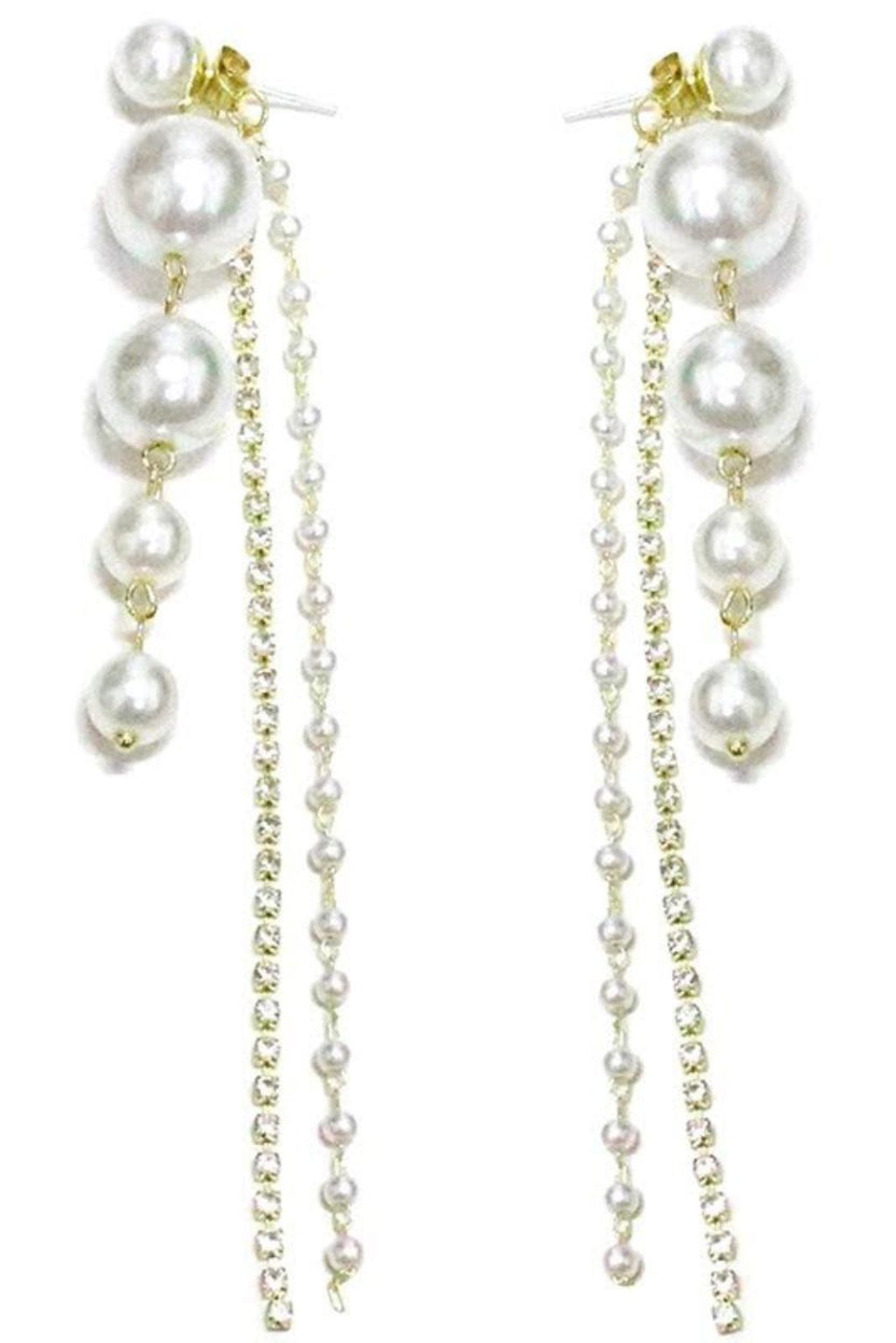 Everly Pearl & Rhinestone Drop Earrings – 12th Tribe