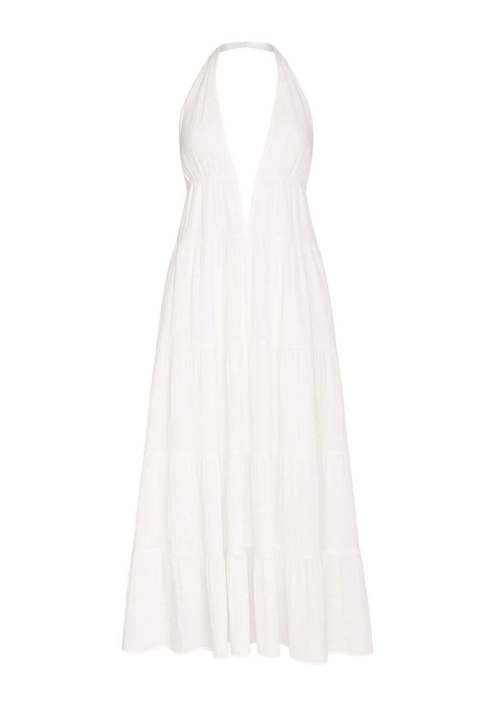 Esperanza White Halter Linen Maxi Dress – 12th Tribe