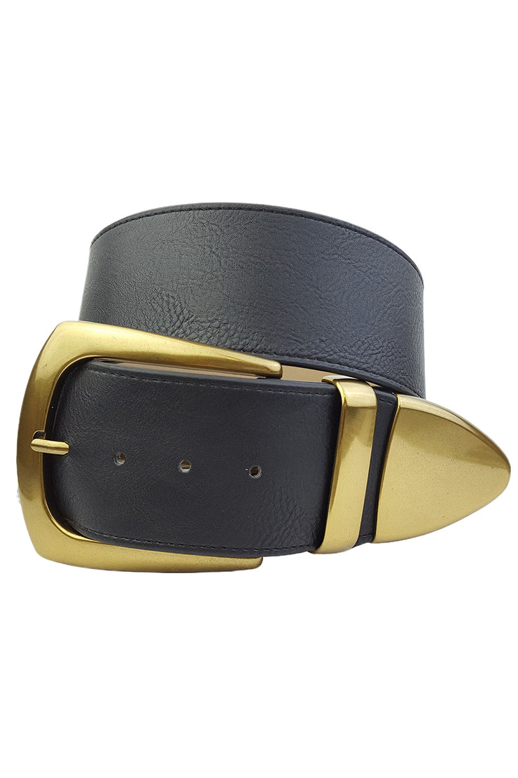 Jasper Black And Gold Statement Belt – 12th Tribe