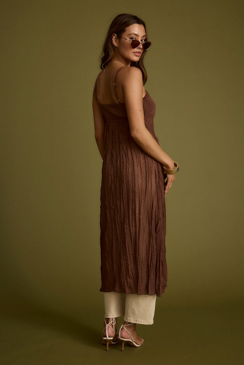 Mischa Brown Longline Cami Top – 12th Tribe