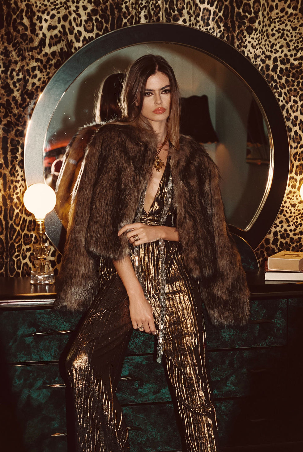 Misty Brown Faux Fur Coat – 12th Tribe