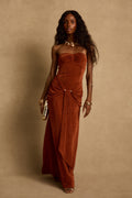 Madonna Rust Maxi Dress | 12th Tribe