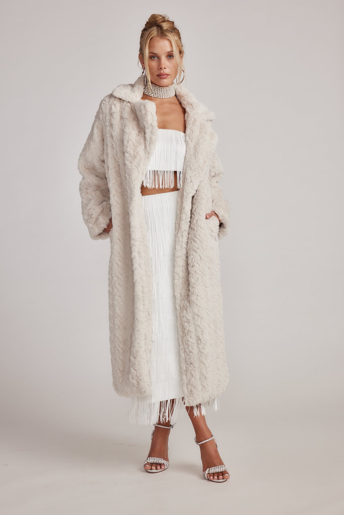 Sasha Cream Floor Length Coat – 12th Tribe