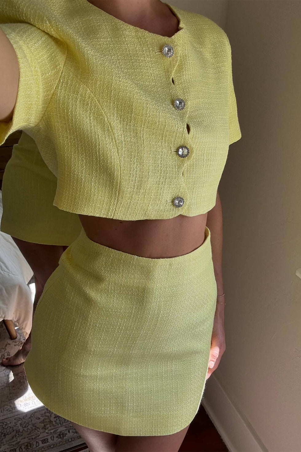 Sunday Yellow Cropped Jacket – 12th Tribe