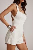 Winona White Denim Romper – 12th Tribe