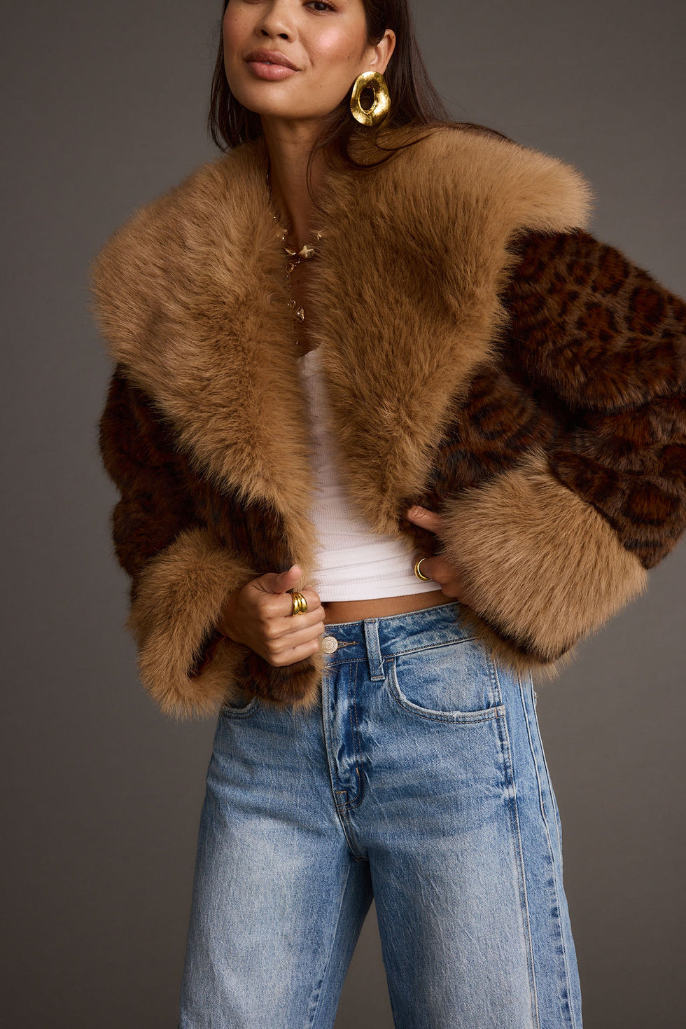 Wild Heart Leopard Faux Fur Cropped Jacket – 12th Tribe