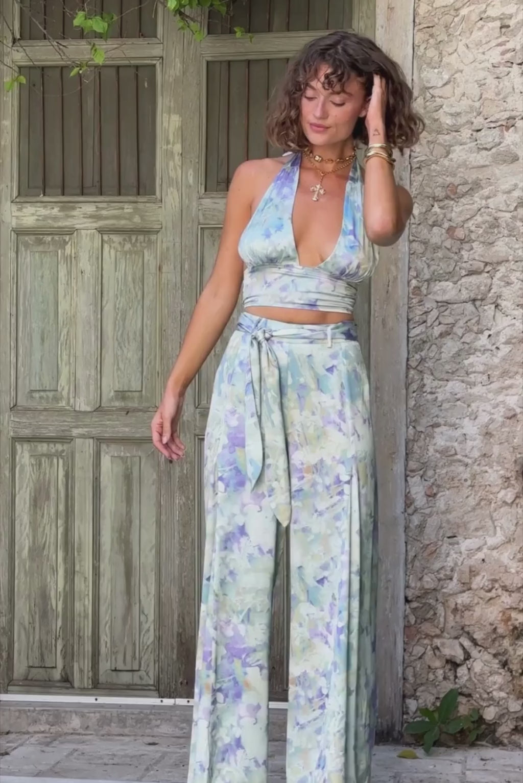 Picasso Blue Abstract Pants – 12th Tribe