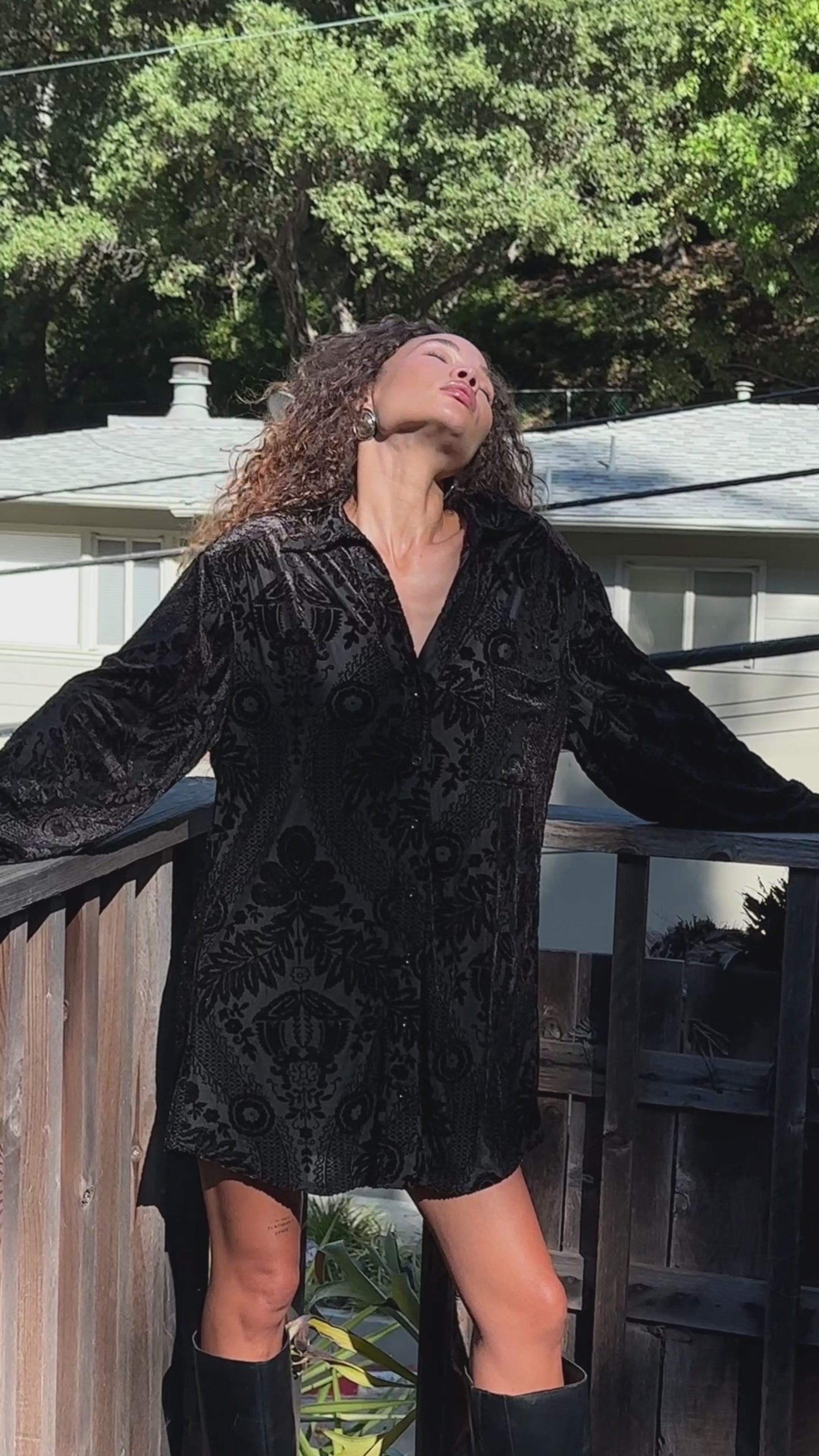 Loretta Black Velvet Burnout Mini Dress – 12th Tribe