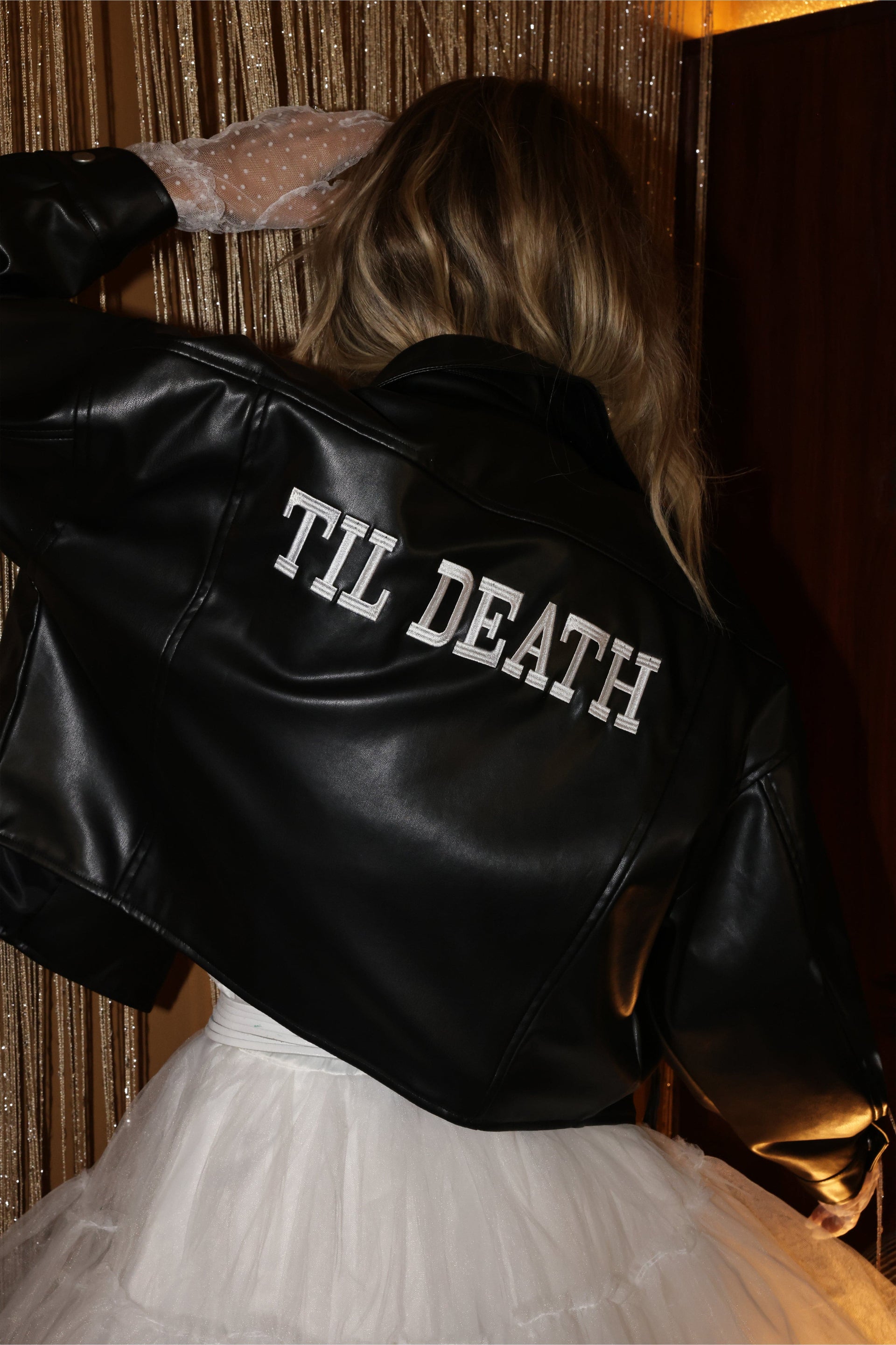 'Til Death Black Vegan Leather Jacket – 12th Tribe